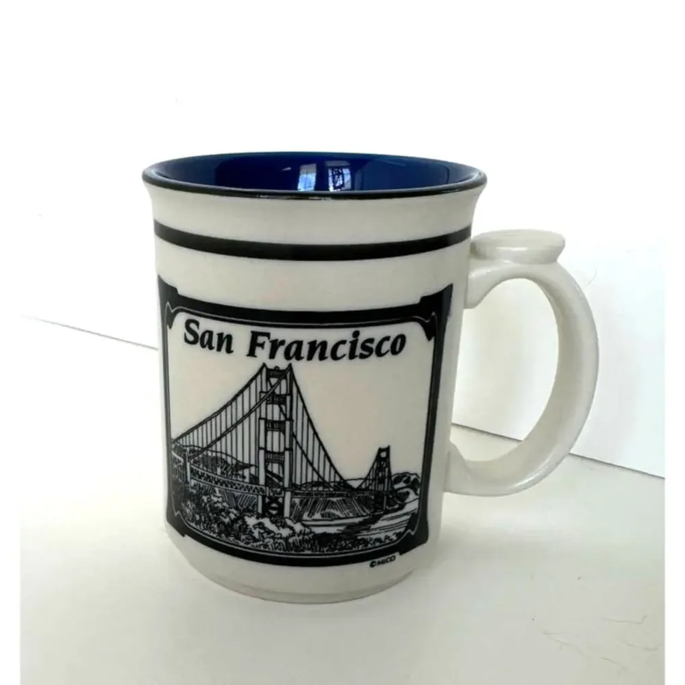 Mico | Dining | Vintage San Francisco Coffee Tea Mug Navy Blue Interior ...